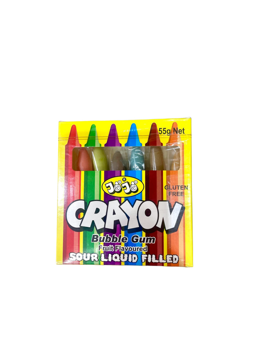 Bubble Gum Crayons - Fruit Flavoured Sour Liquid Filled – Great Aussie ...