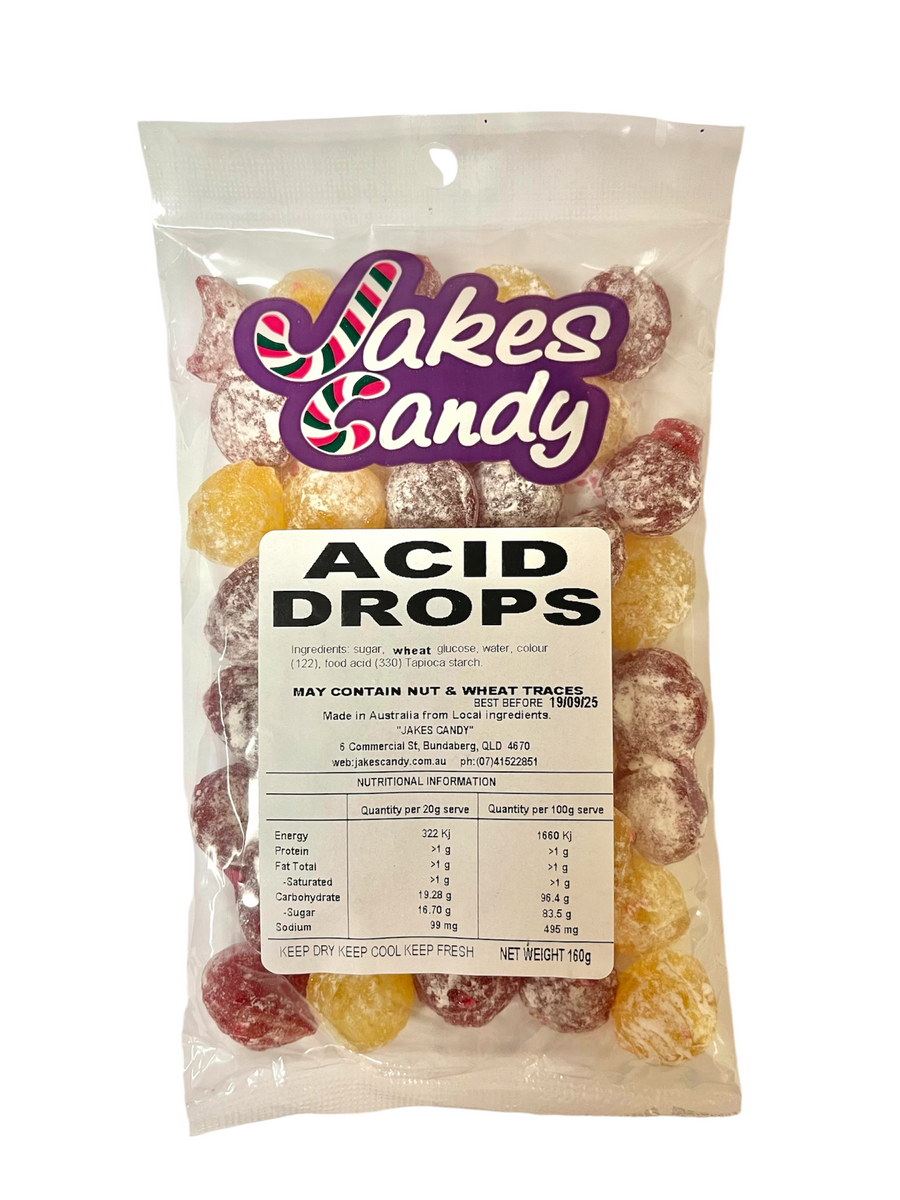 Jakes Candy Acid Drops – Great Aussie Sweet Company