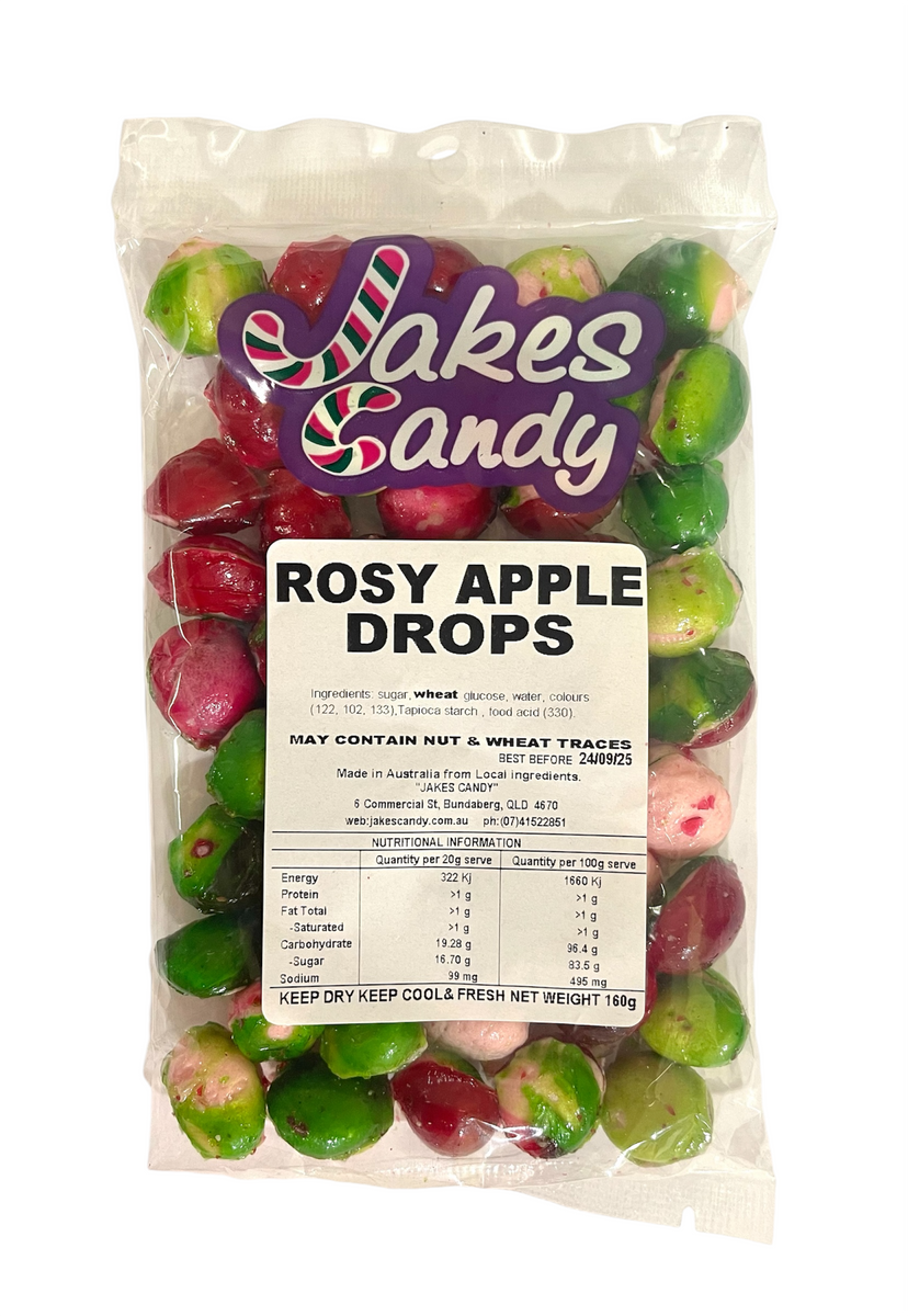 Jakes Candy Rosey Apple Drops – Great Aussie Sweet Company