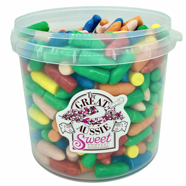 Bubblegum Bullets Tub 1.5kg – Great Aussie Sweet Company